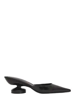 LUCASHEVA Giorgia Patent Leather Mules - Black