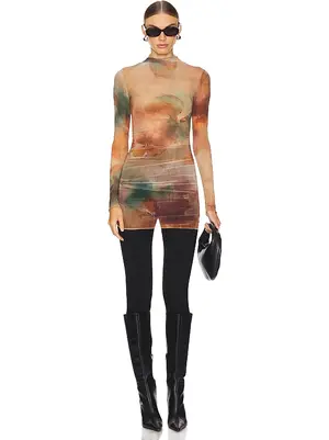 CAMILA COELHO Bella Tunic Top - Multi Abstract Flora