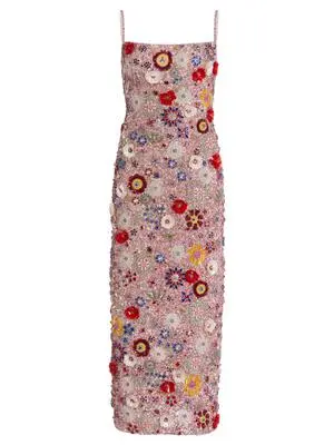 Rachel Gilbert Francesca Embroidered Tulle Gown - Multi