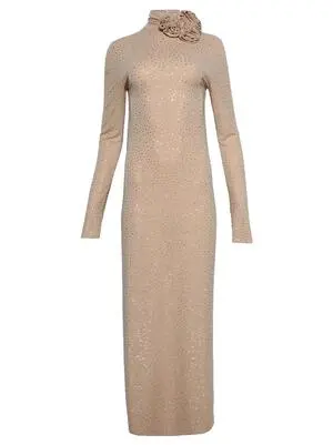 Magda Butrym Crystal Embellished Open-back Gown - Beige