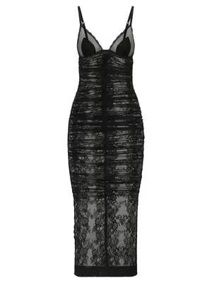 Dolce & Gabbana Dolce & Gabbana Chantilly Lace Slip Dress Black
