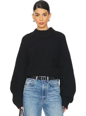 Free People Sunbeam Heavy Knit Sweater - Black