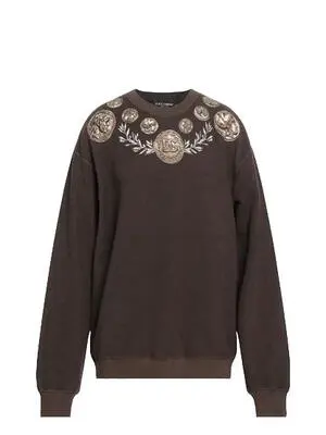 Dolce & Gabbana Cotton Blend Fleece Sweatshirt - Brown