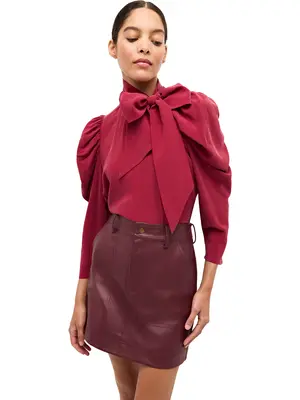 MARIE OLIVER Gabriella Blouse - Garnet