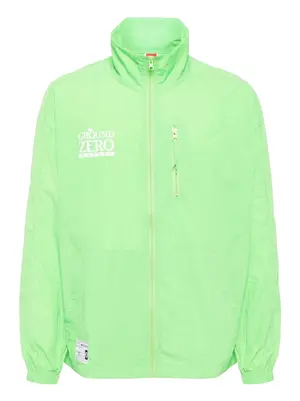 GROUND ZERO Logo-print Lightweight Jacket - Green