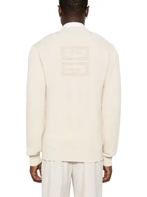 Givenchy 4g Cable-knit Cardigan - Neutrals