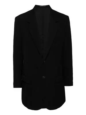 Yohji Yamamoto Single-breasted Blazer - Black
