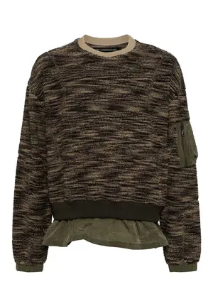 Andersson Bell Layered Fleece Sweater - Brown
