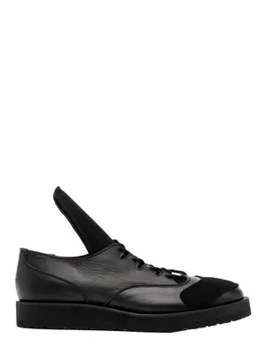 Yohji Yamamoto Leather Derby Shoes - Black