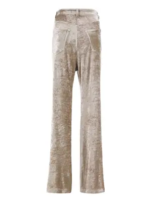 Balenciaga Velvet Wide-leg Trousers - Neutrals
