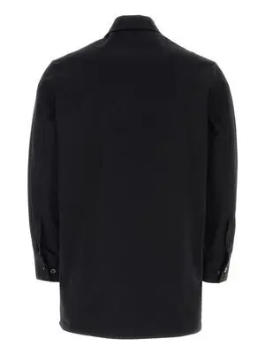 JIL SANDER Bead-embellished Cotton Shirt - Blue