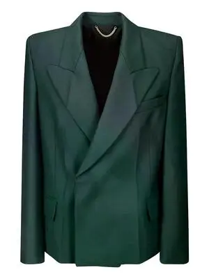 VICTORIA BECKHAM Victoria Beckham Pointed-Shoulder Double-Breasted Blazer
