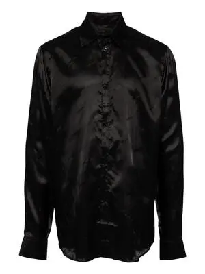 EGONLAB Logo-print Long-sleeved Shirt - Black