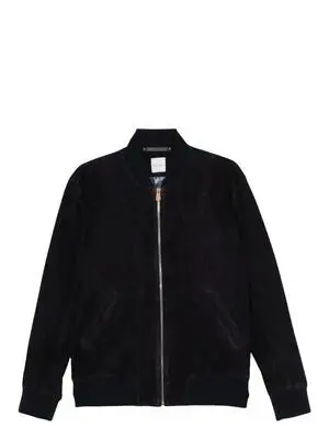 Paul Smith Suede Bomber Jacket - Blue