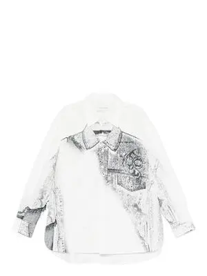 FENG CHEN WANG Trompe L'oeil-print Shirt - White