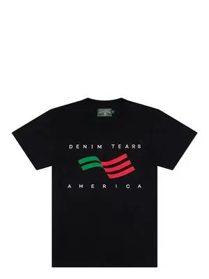 DENIM TEARS America Sportswear Tee Shirt - Black