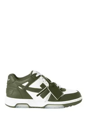 Off-White Off-White Out Of Office Low-Top Sneakers White/military Green