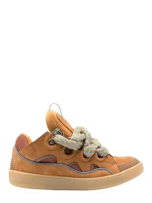 LANVIN Leather Curb Sneakers - Camel