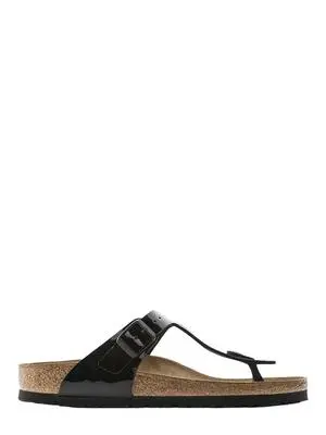 BIRKENSTOCK Gizeh Birkoflor Patent Thong Sandals - Black