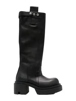Rick Owens Porterville Knee Pull-on Bogun Boots - Black