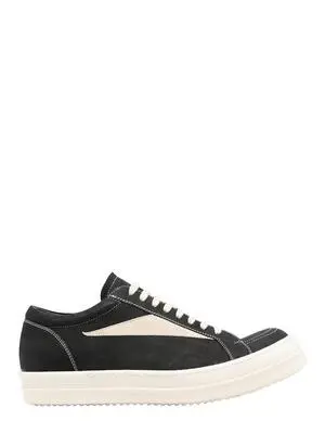 Rick Owens Porterville Vintage Low Nubuck Sneakers - Black/milk