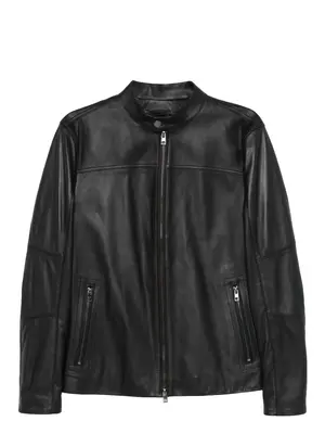 Michael Kors Lambskin Biker Jacket - Black