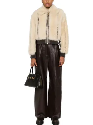 Zimmermann Wide-leg Leather Trousers - Brown