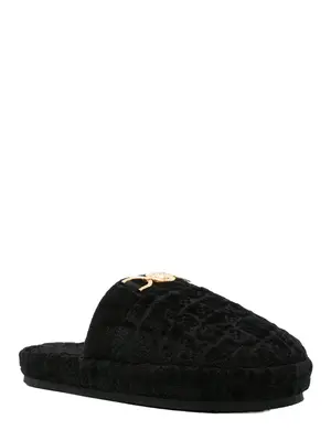 Versace Icon Medusa-plaque Slippers - Black