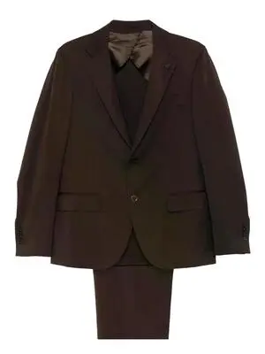 LARDINI Virgin Wool Suit - Brown