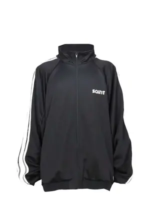 SAINT MXXXXXX Logo-embroidered Track Jacket - Black