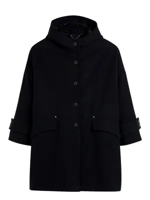 Mackintosh Humbie Hood Overcoat - Blue