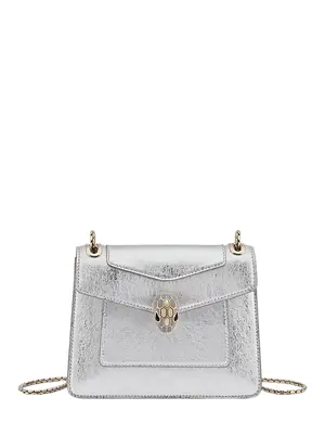 BVLGARI Serpenti Forever Small Shoulder Bag - Silver