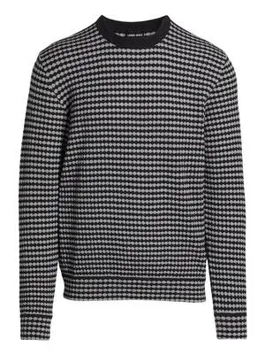 Giorgio Armani Geo Print Crewneck Sweater - Navy