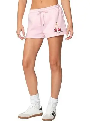 EDIKTED Mon Cheri Shorts - Light Pink