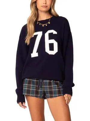 EDIKTED 76 Sweater - Navy