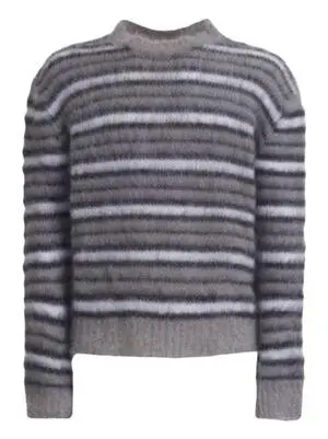 Marni Long Sleeve Mohair Sweater Antique Silver