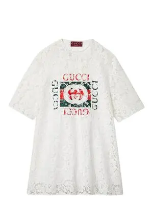 Gucci Floral Lace Top - White