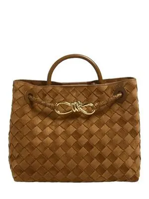 Bottega Veneta Small Andiamo Intrecciato Shoulder Bag 9910 Brown
