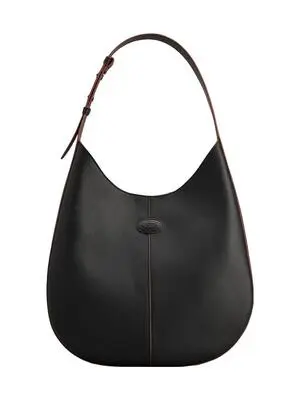 TOD'S Tod's Medium Di Bag Leather Hobo Bag Nero
