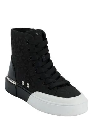 Dkny DKNY Bitsy High Top Platform Sneaker 005 - Black/ White