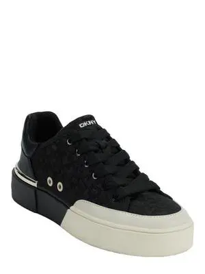 Dkny Bradley Platform Sneakers - Black/ White