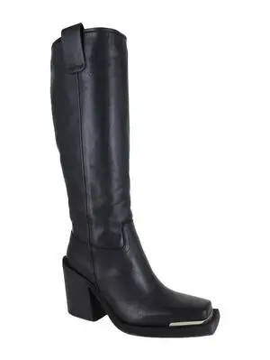 ZIGI Joshana Knee High Boots - Black Leather