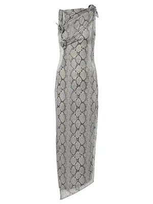 COPERNI Coperni Snake-Effect Asymmetric Maxi Dress