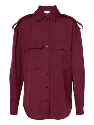 Victoria Beckham Utility Shirt - Burgundy