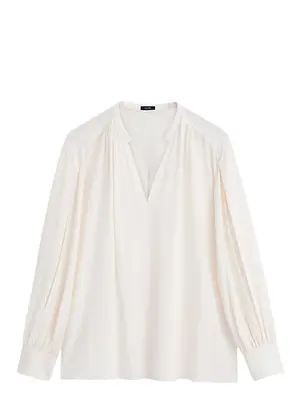 JOSEPH Relaxed-fit Silk Crepe De Chine Blouse - Ivory