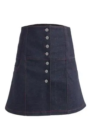 JENDUE Jendue Chaby Mini Skirt Deep Blue