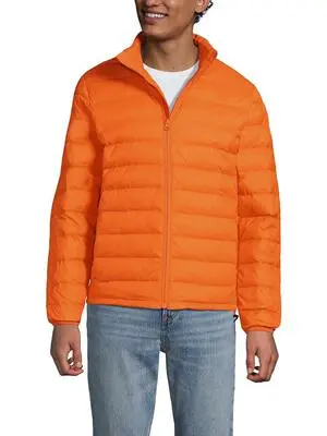 LANDS' END Wanderweight Ultralight Packable Down Jacket Light Orange