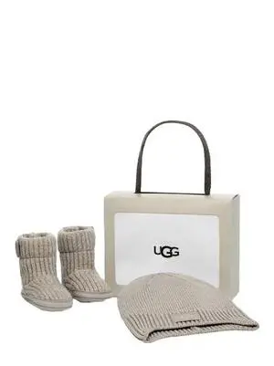 UGG Skyler Bootie & Beanie Set - Grey
