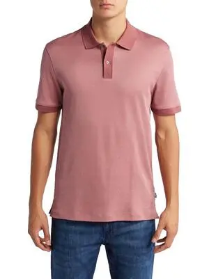 BOSS Parlay Cotton Piqué Polo - Open Red