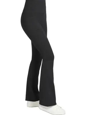 Blanc Noir Blanc Noir Directional Rib Bootcut Pants Black